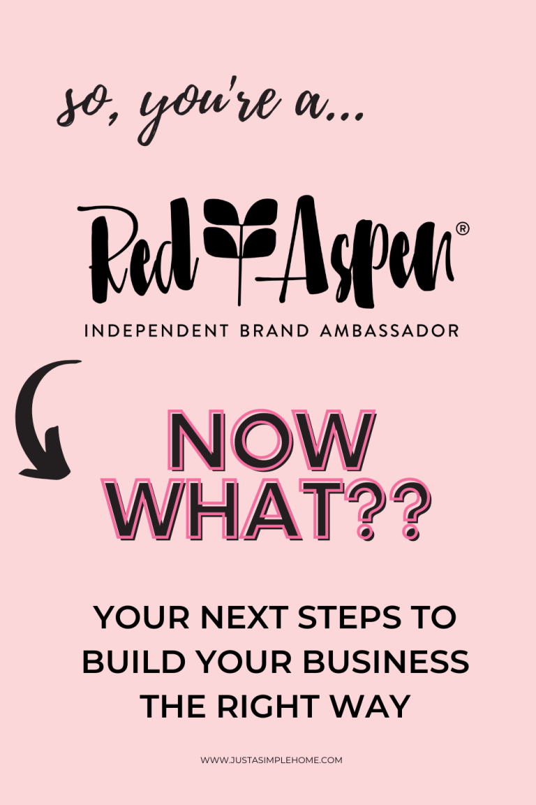 Your Next Steps As A Red Aspen Brand Ambassador - Just A Simple Home